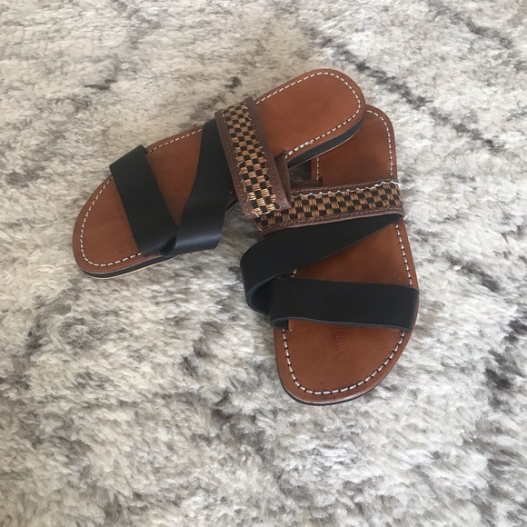 Shoes | Handmade Black Brown Moroccan Leather Sandals | Poshmark